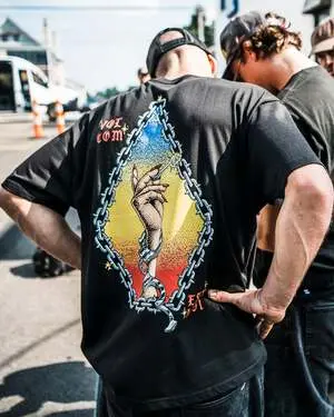 Volcom Featured Artist Daniel Shepard Unlocked Short Sleeve Tee - Black