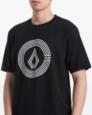 Volcom Circle Split Short Sleeve Tee - Black