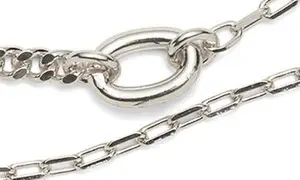 Lady Grey Dual Chain Layered Necklace - Silver