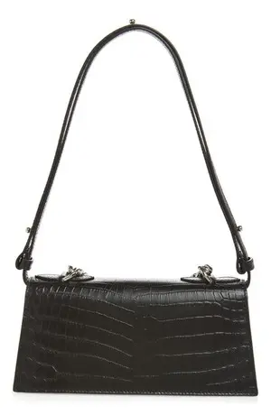 Alexander McQueen Mini Jewelled Shoulder Bag - Black/silver
