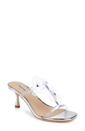 Badgley Mischka Xyra T-strap Sandal - Clear/silver