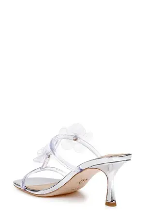 Badgley Mischka Xyra T-strap Sandal - Clear/silver