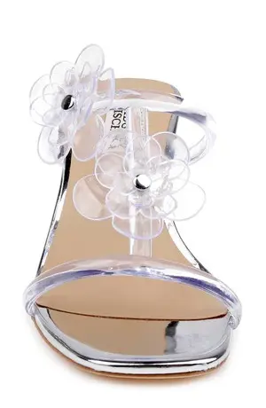 Badgley Mischka Xyra T-strap Sandal - Clear/silver