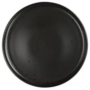 OUR TABLE Landon 4 Piece 8.4in Round Stoneware Salad Plate Set - Black
