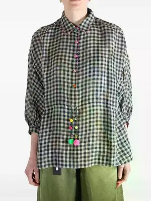 Pero Checked Pompom Shirt