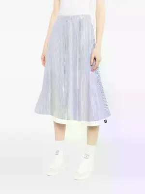 AGNES B. Striped Midi Skirt