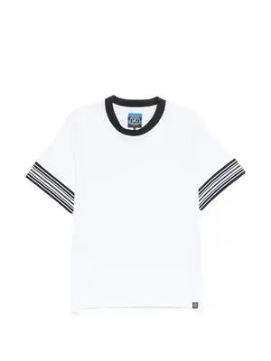 AGNES B. Tipping-cuff T-shirt - White
