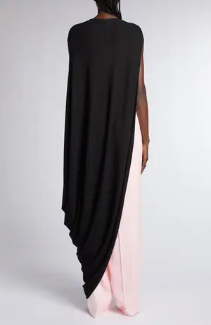 TOM FORD Asymmetrical Crepe Jersey Top - Black