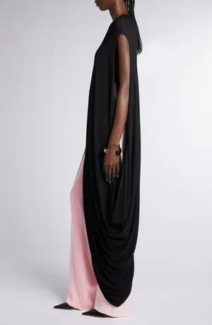TOM FORD Asymmetrical Crepe Jersey Top - Black