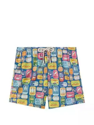 MC2 SAINT BARTH Printed Swim Shorts - Blue