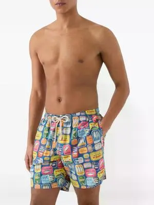 MC2 SAINT BARTH Printed Swim Shorts - Blue
