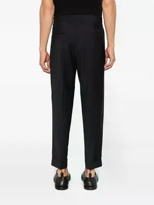 BERWICH Chiaia Pleated Cuffed Trousers - Blue