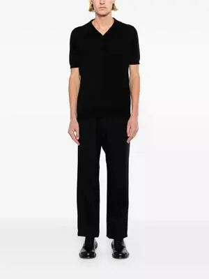 John Smedley Williams Ribbed Shirt - Black