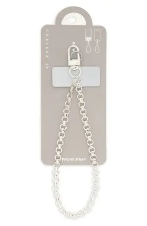 Chelsea28 Round Link Phone Strap - Silver