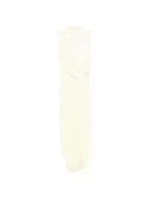SELF-PORTRAIT Wrap Midi Dress - Neutrals