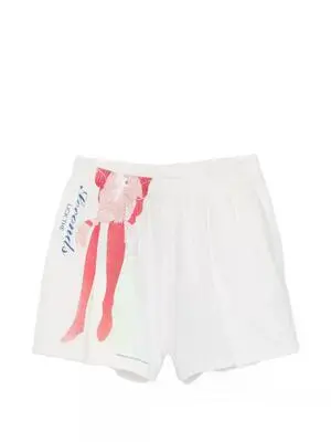 Our Legacy Gored Printed Shorts White
