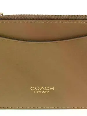 COACH Zipped Leather Cardholder - Neutrals