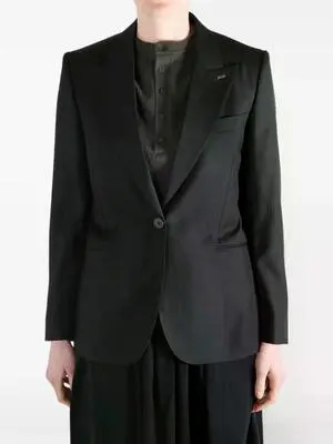 Givenchy Single-breasted Pinstripe Blazer - Black