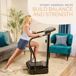 LIFEPRO Rhythm Vibration Plate Exercise Machine With Handles Heart Sensors