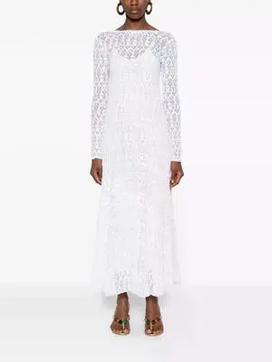 FORTE_FORTE Lace Maxi Dress - White
