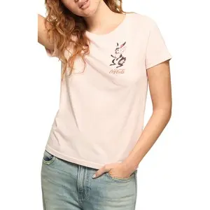 Lucky Brand Coca-cola Graphic T-shirt - Chintz Rose