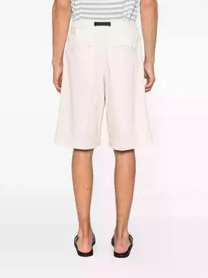 WHITE SAND Cotton Shorts - White