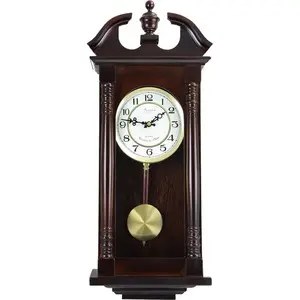 BEDFORD CLOCK COLLECTION 27.5in Wall Clock - Cherry Oak