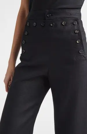 BODE Linen Sailor Trousers - Black