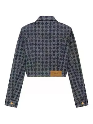 Amiri Patterned Zip-up Denim Jacket