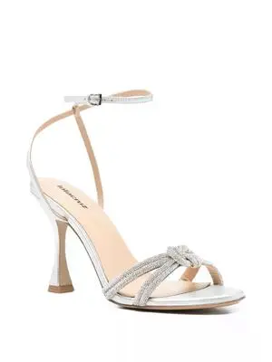 Lola Cruz Knotted Strap Heeled Sandals