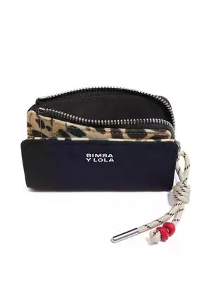 Bimba Y Lola Graphite Nylon Compact Purse