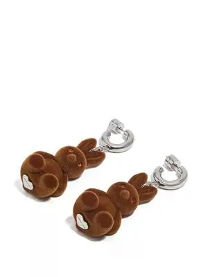 Bimba Y Lola Bunny Hoop Earrings - Silver