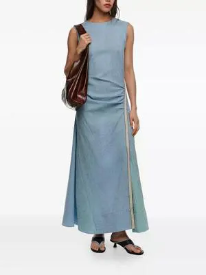 Bimba Y Lola Striped Maxi Dress - Blue