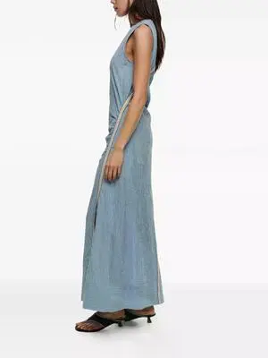 Bimba Y Lola Striped Maxi Dress - Blue