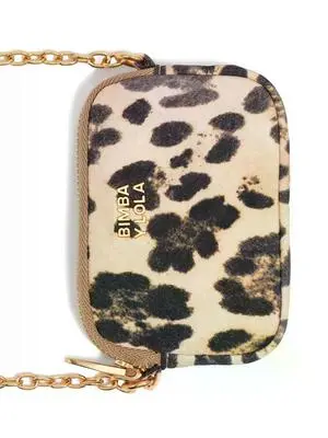 Bimba Y Lola Leopard-print Chain-strap Coin Purse