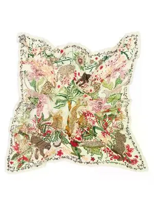 Bimba Y Lola Jungle-print Scarf - Neutrals