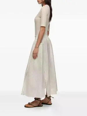 Bimba Y Lola Striped Midi Skirt