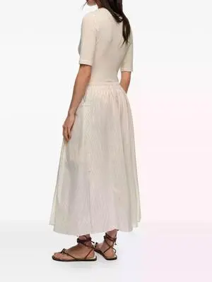 Bimba Y Lola Striped Midi Skirt