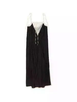 Bimba Y Lola Lace Detail Midi Dress - Black