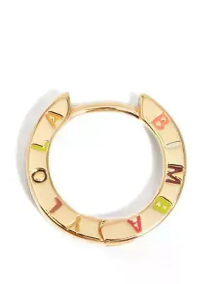 Bimba Y Lola Coloured Logo Clip-on Hoop Earrings - Gold