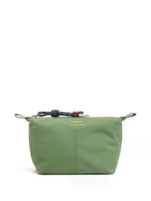 Bimba Y Lola Logo-plaque Makeup Bag - Green