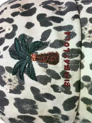 Bimba Y Lola Animal Print Cotton Cap - Neutrals