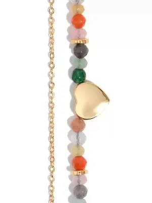 Bimba Y Lola Beaded Heart Charm Bracelet