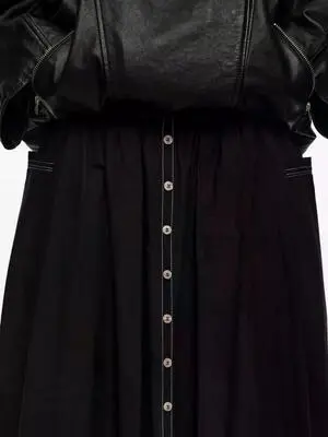 Bimba Y Lola Button-front Midi Skirt - Black