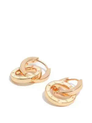Bimba Y Lola Engraved Logo Hoop Earrings