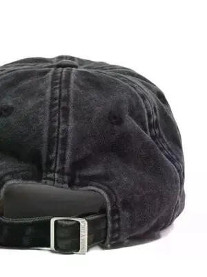 Bimba Y Lola Washed Palm Tree Cotton Baseball Cap - Black