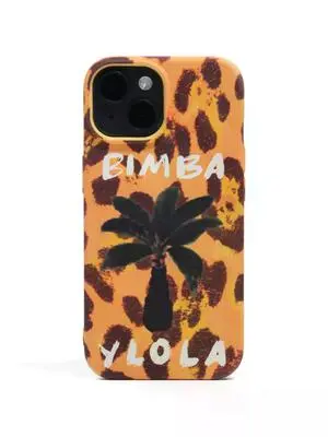 Bimba Y Lola Iphone 15 Animal-print Phone Case - Yellow