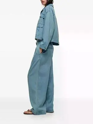 Bimba Y Lola Cropped Denim Jacket - Blue