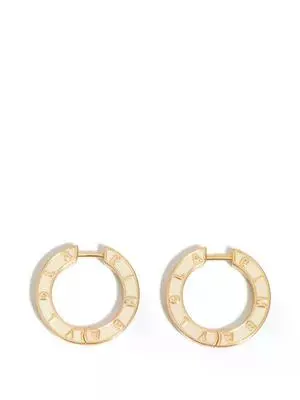 Bimba Y Lola Engraved Logo Hoop Earrings - Gold