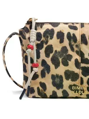 Bimba Y Lola Leopard Print Crossbody Bag